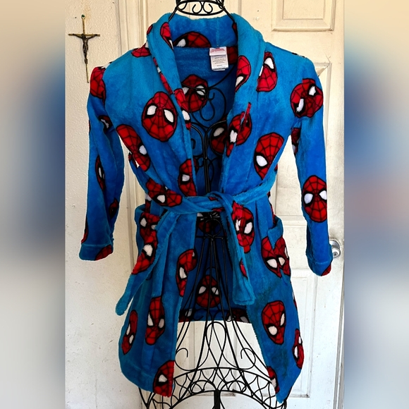 Marvel | Pajamas | Marvel Spiderman Kids Blue Robe | Poshmark